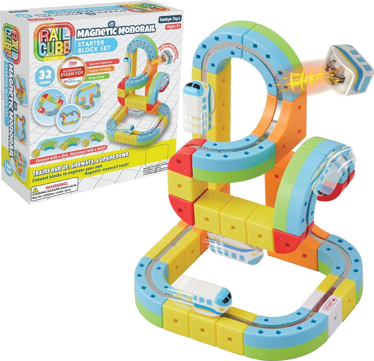 Rail Cube - Magnetic Monorail Starter Set — The Learning Tree