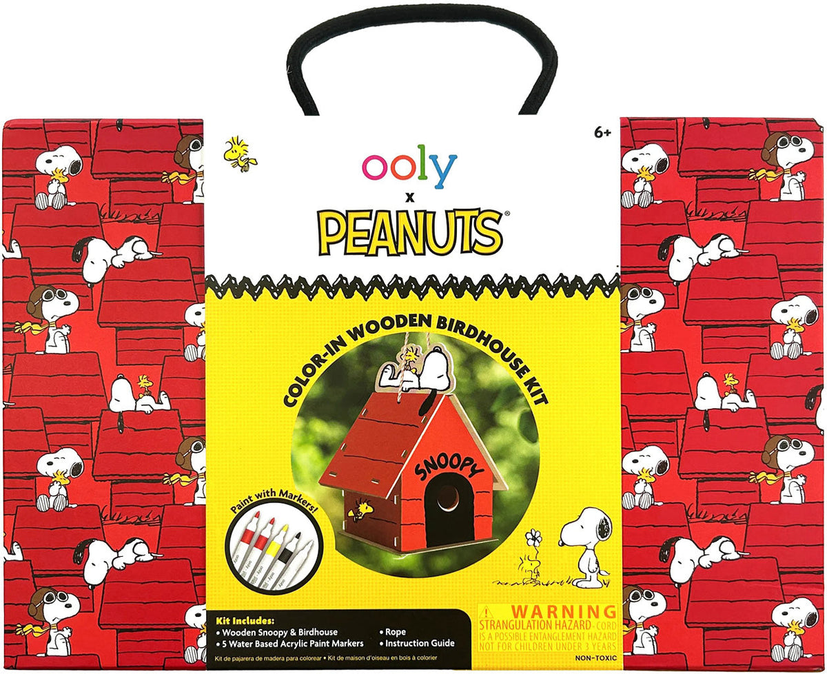 OOLY x PEANUTS: Color-In' Wooden Bird House Kit — The Learning Tree